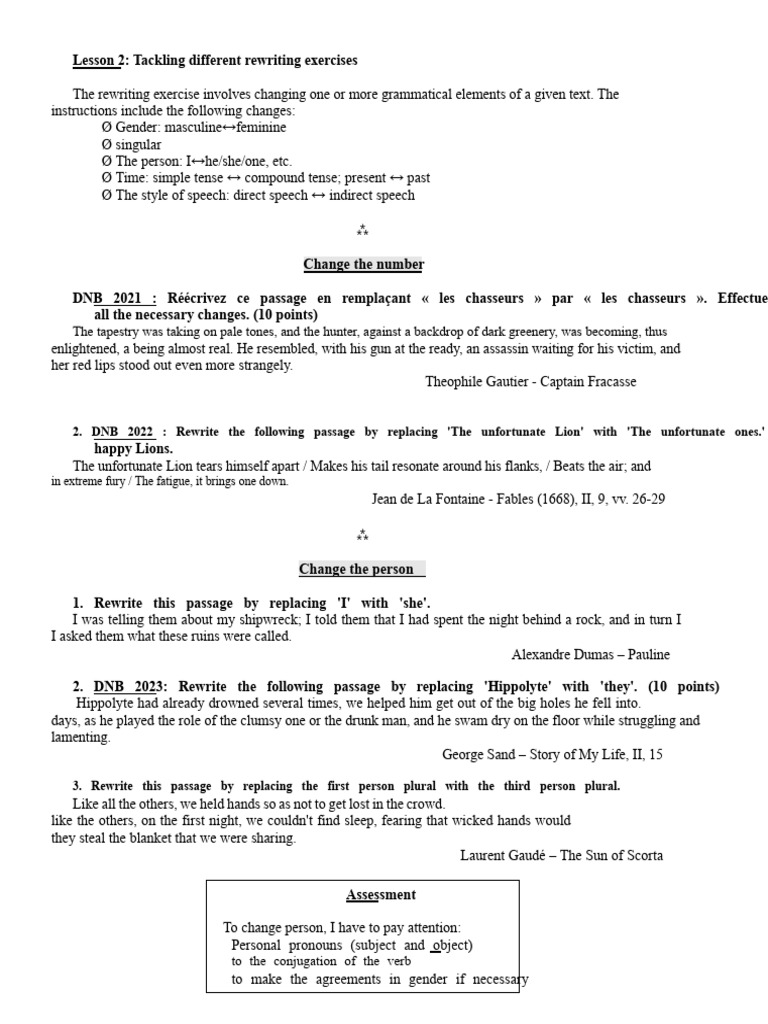 Rewriting Exercises for Grammar Skills | PDF | Linguistics | Syntax