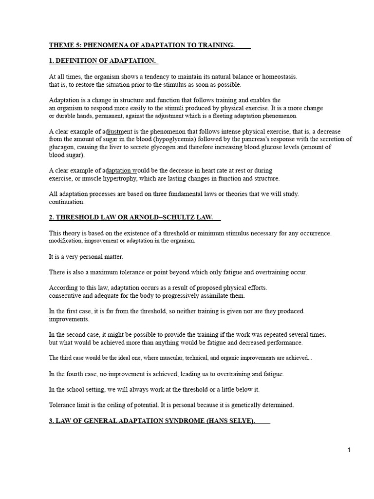 Threshold Law or Arnold-Shultz Law | PDF | Strength Training | Skeletal ...
