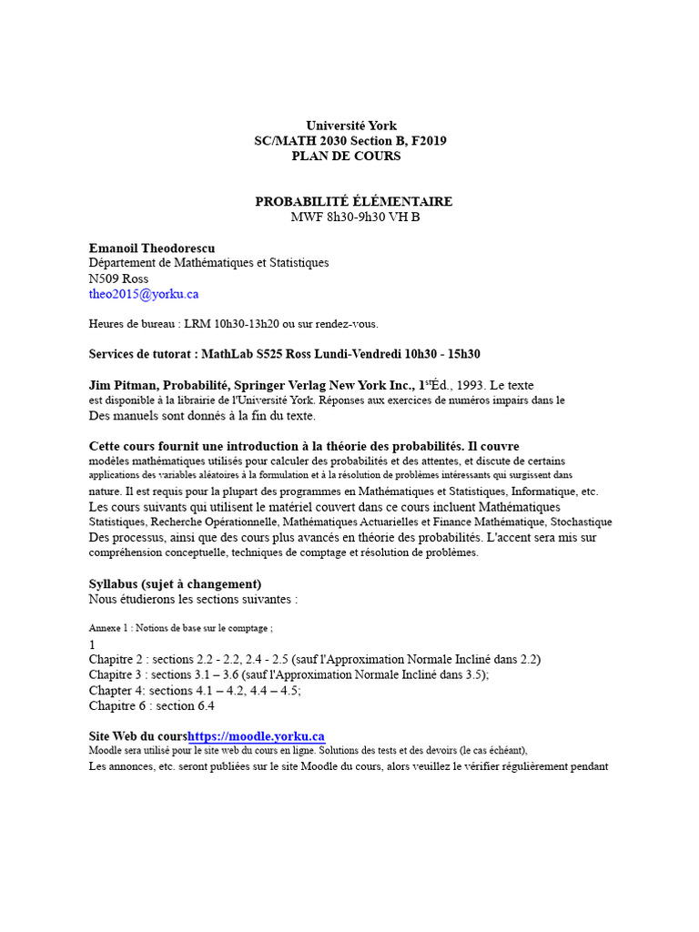 Plan - de - Cours - Math 2030B - F2019 PDF | PDF | Théorie des ...
