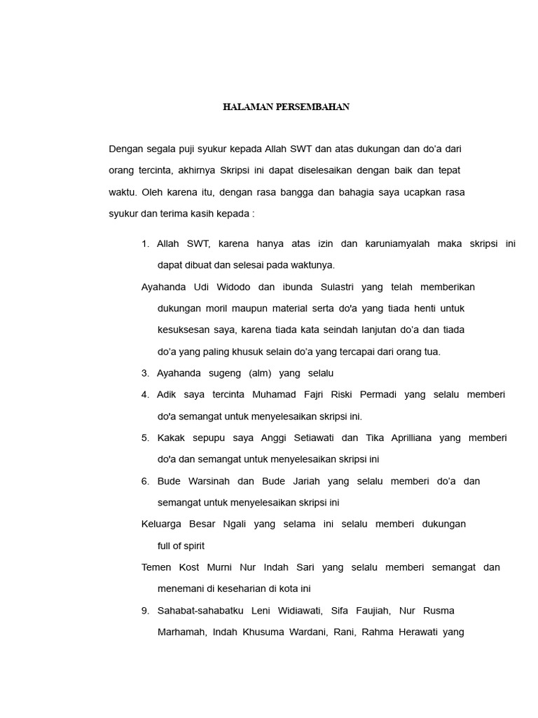 Halaman Persembahan | PDF