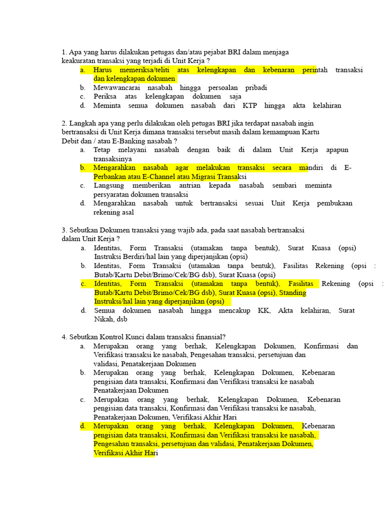 Latihan Soal TPK April 2024 | PDF