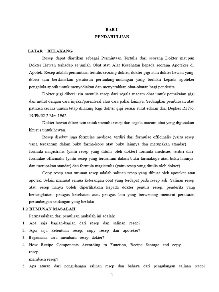 Panduan Membaca dan Menulis Resep Obat | PDF