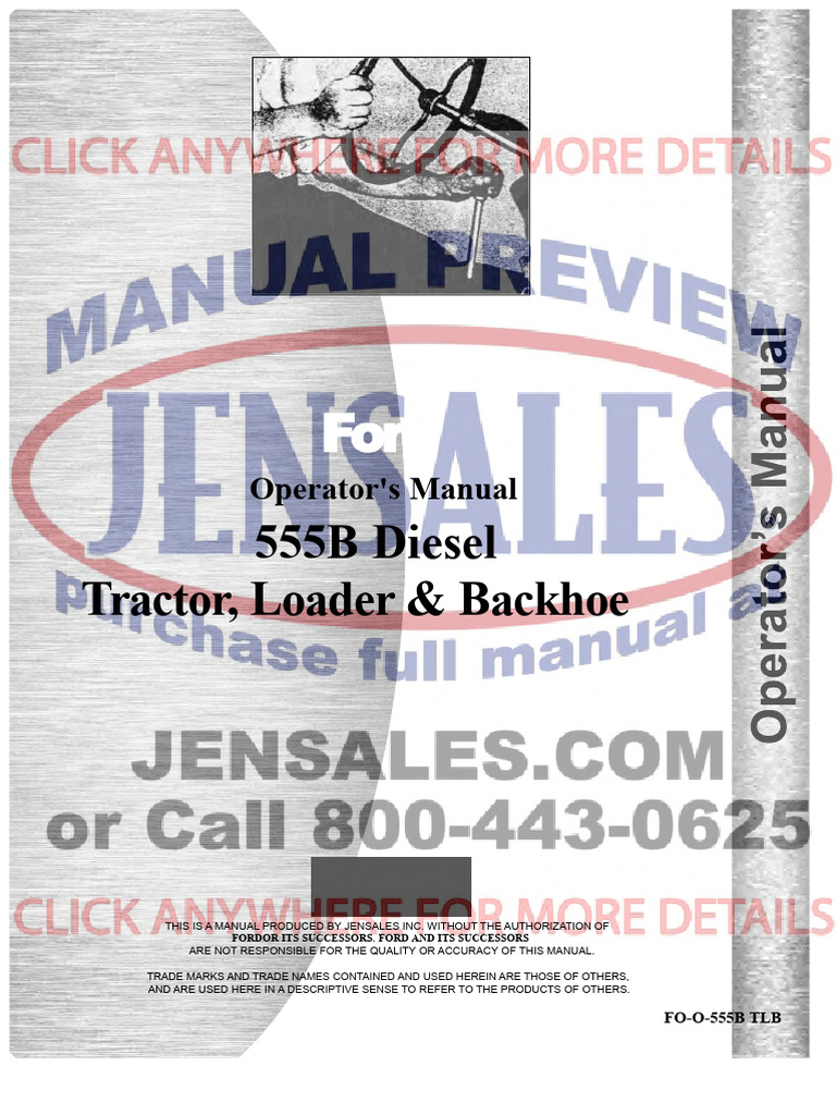 Ford 555b Industrial Tractor Operators Manual | PDF