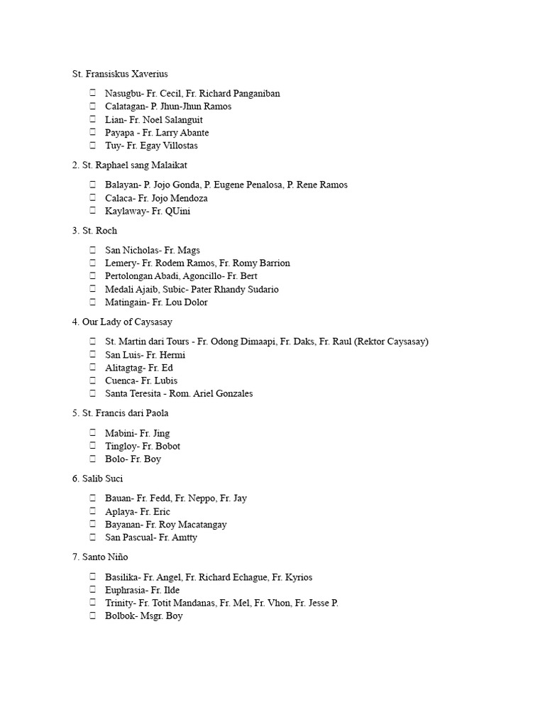 Penugasan Paroki | PDF