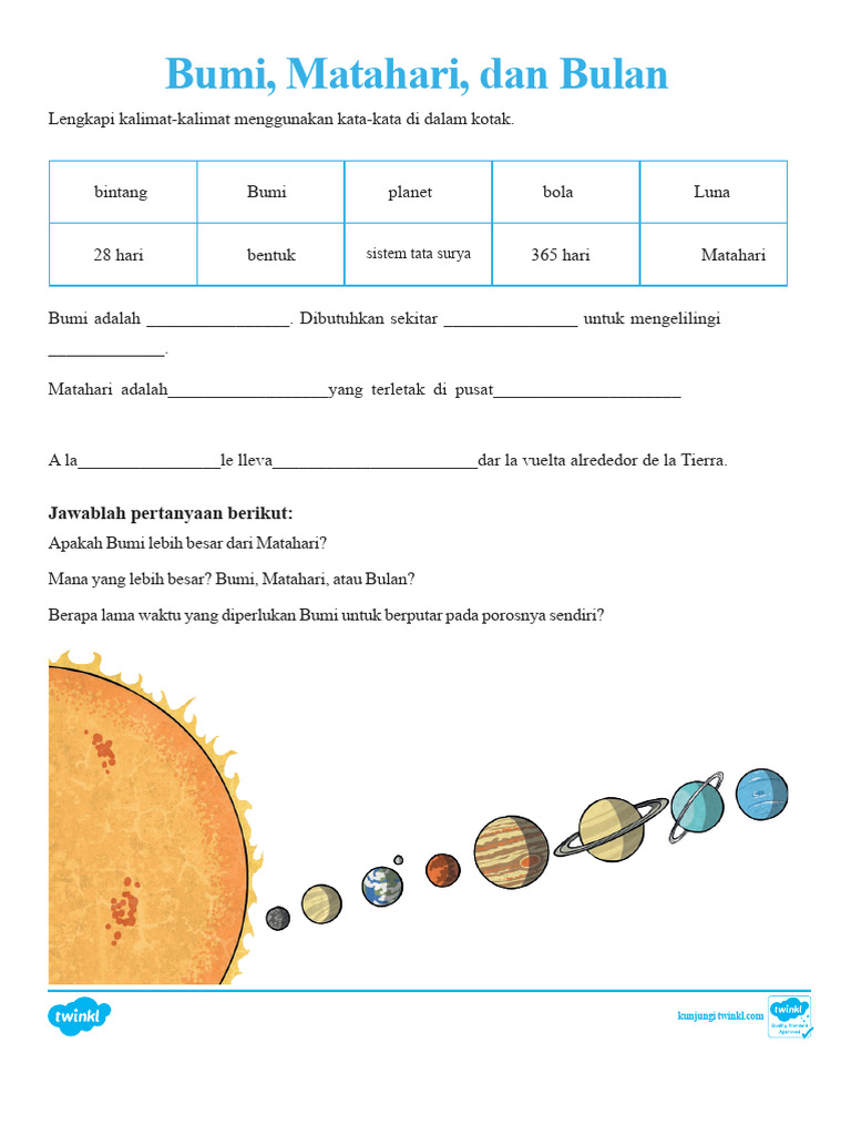 Aktivitas Matahari Planet Bumi Dan Bulan | PDF