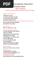Eucharistic Prayer 2 | PDF | Eucharist | Catholic Liturgy