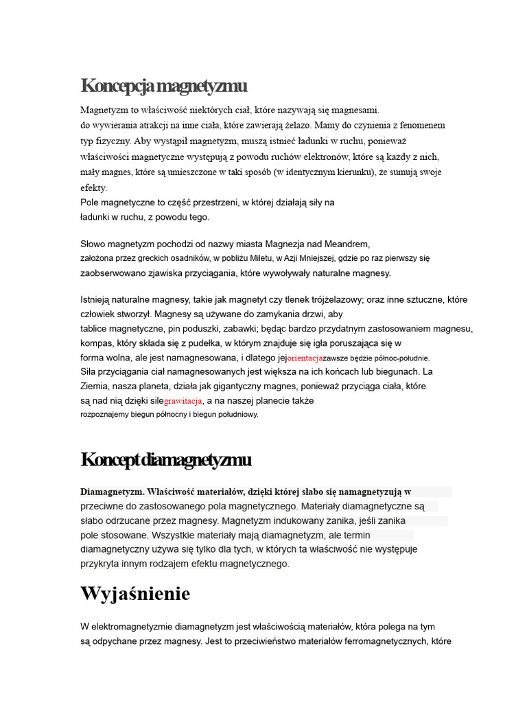 Koncept Magnetyzmu | PDF