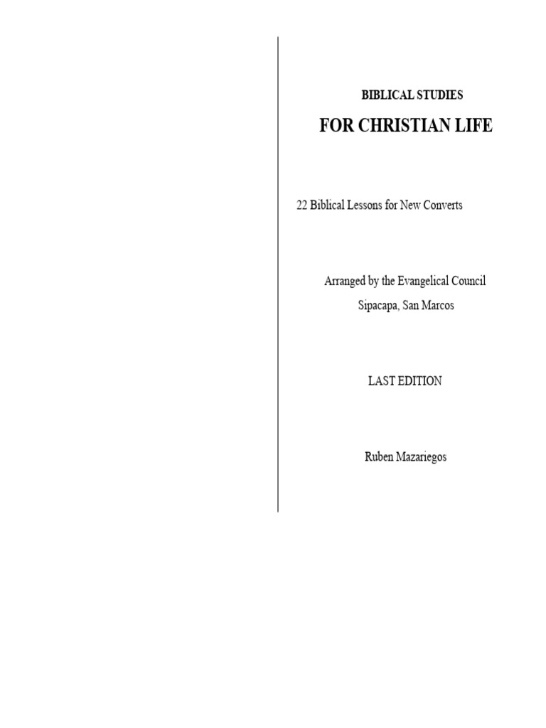 Biblical Studies For Christian Life | PDF | Trinity | Bible