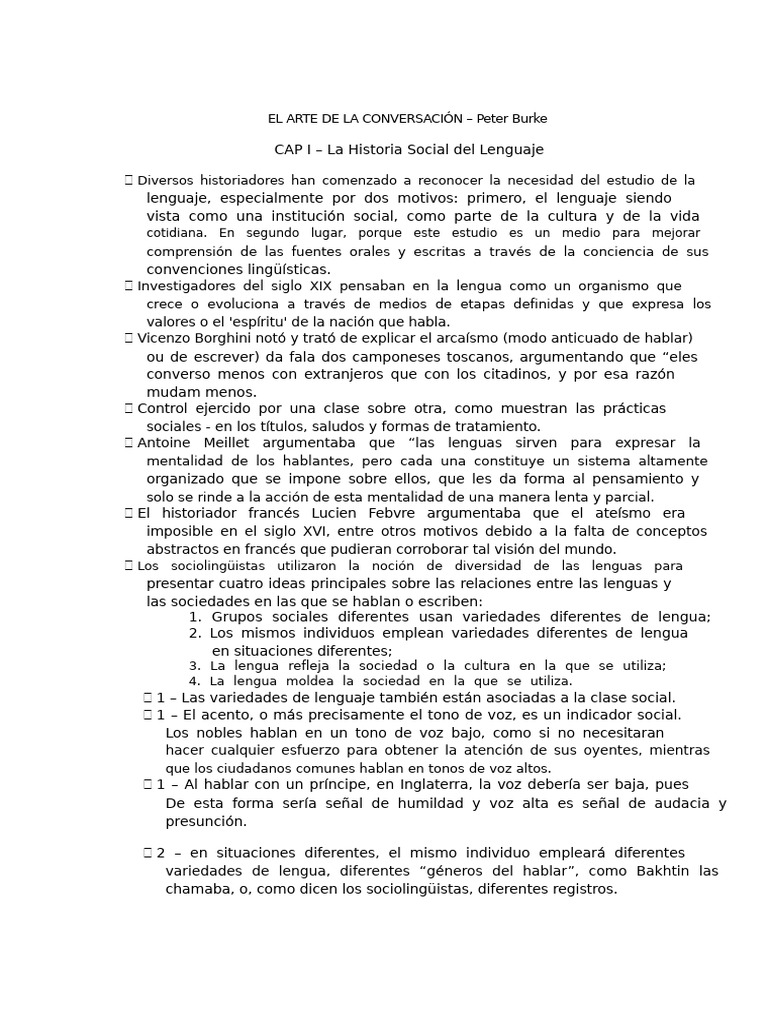 El Arte de La Conversación | PDF | Sociedad | Sociolingüística