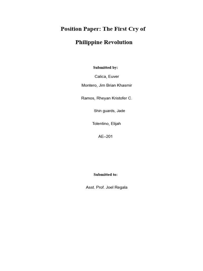 First Cry of Philippine Revolution Analysis | PDF | Wars Of ...