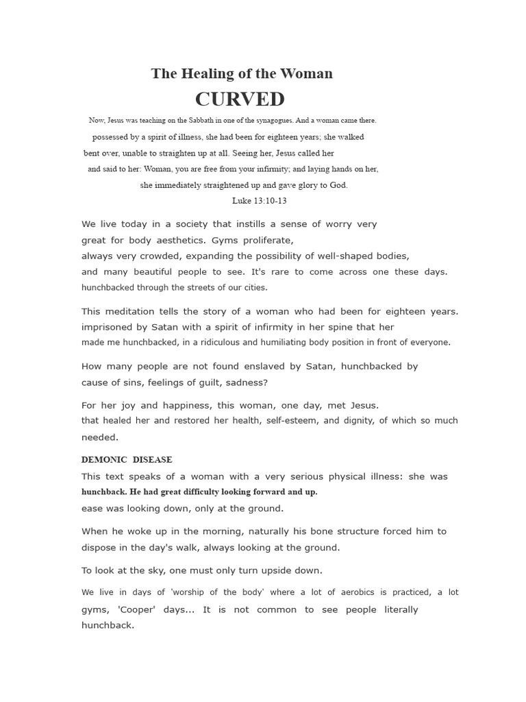 The Cure For The Curved Woman | PDF | Jesus | Satan