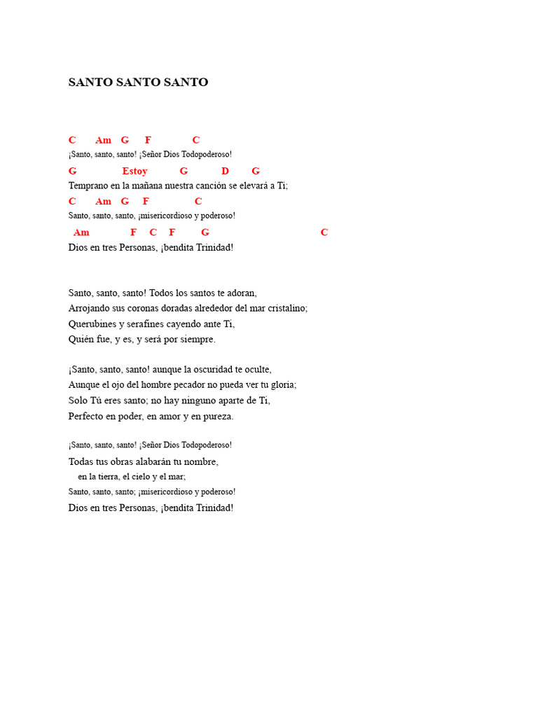 Santo Santo Santo | PDF
