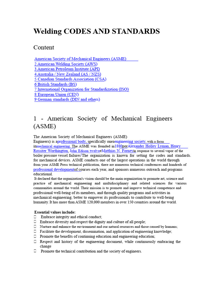 Welding Codes and Standards Overview | PDF | Welding | Construction