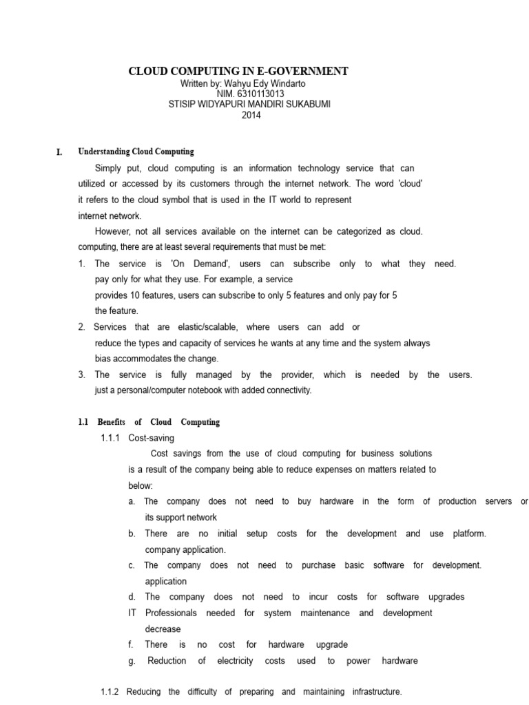 Cloud Computing in E-Government | PDF | Cloud Computing | Client–Server Model