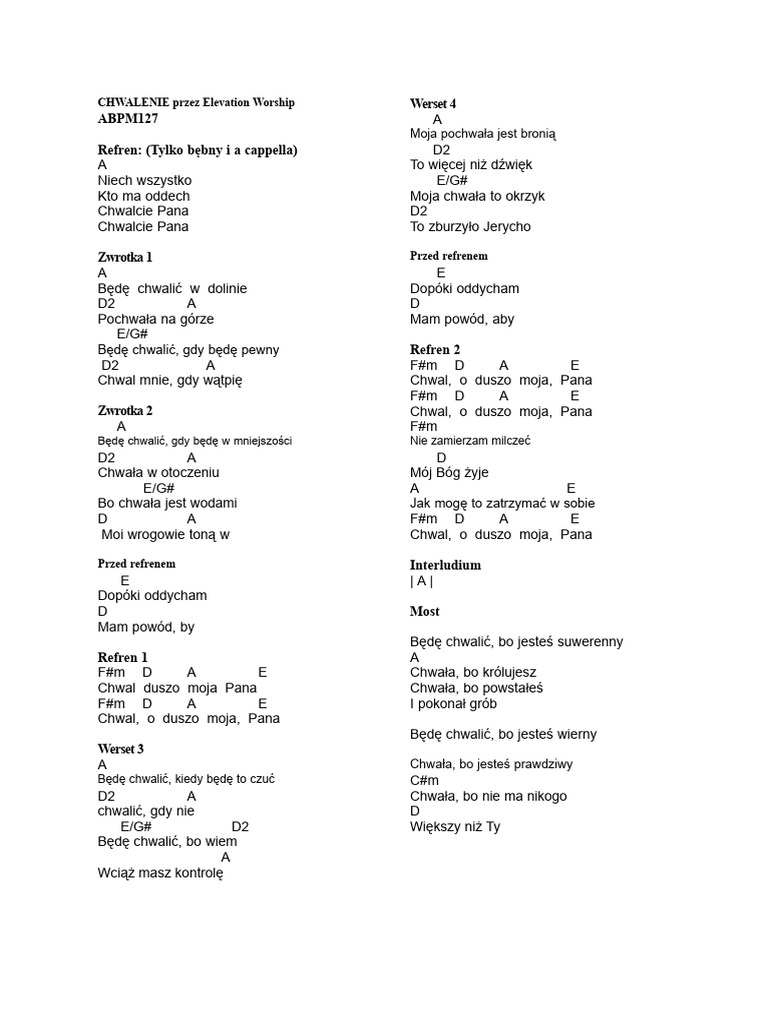 PRAISE by Elevation Worship Chords | PDF
