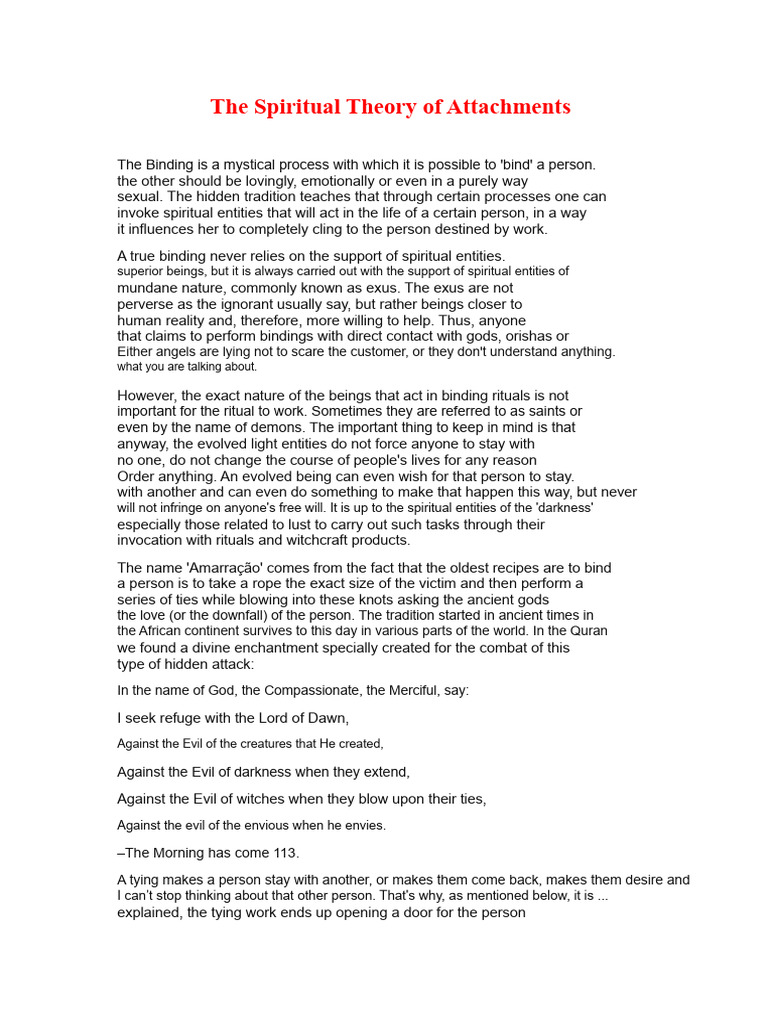 The Spiritual Theory of Attachments | PDF | Destiny | Lust