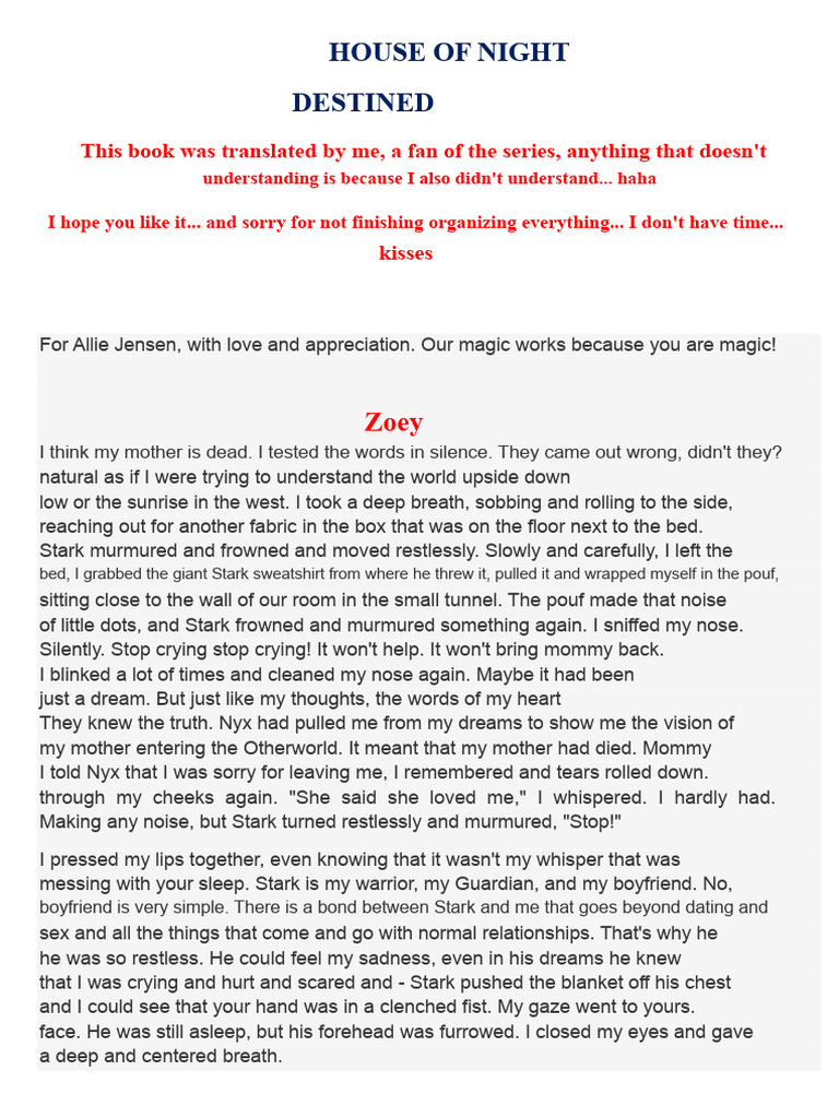 House of Night: Destined Excerpt | PDF