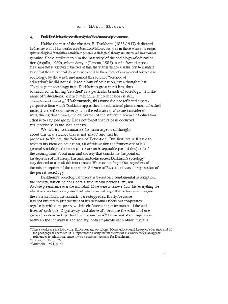 Brigido - Durkheim Scientific Analysis | PDF | Sociology | Émile Durkheim