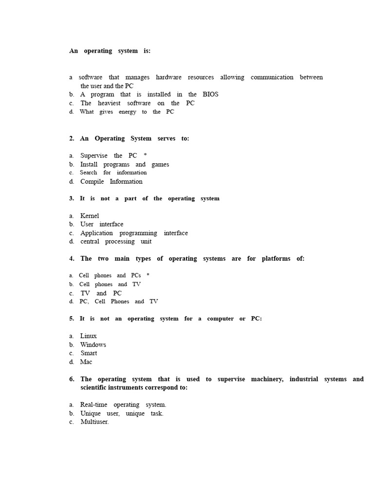 Operating System Evaluation | PDF