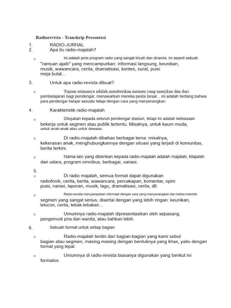 Panduan Lengkap Radio-Majalah | PDF