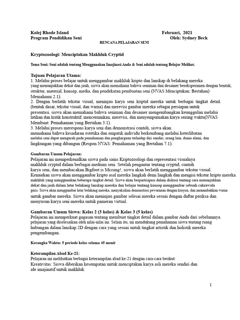 Kriptozoologi - Menciptakan Makhluk Kripto | PDF