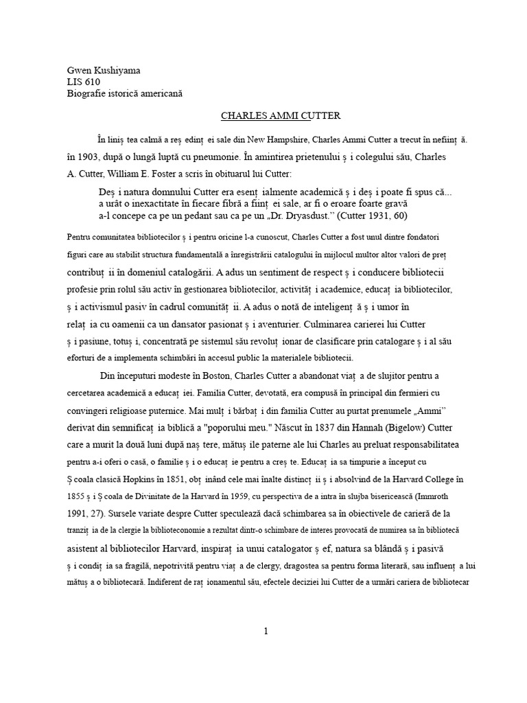 Charles Cutter | PDF