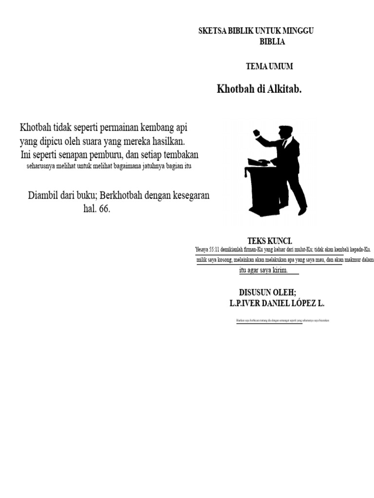 Sketsa Khotbah Alkitab Mingguan | PDF