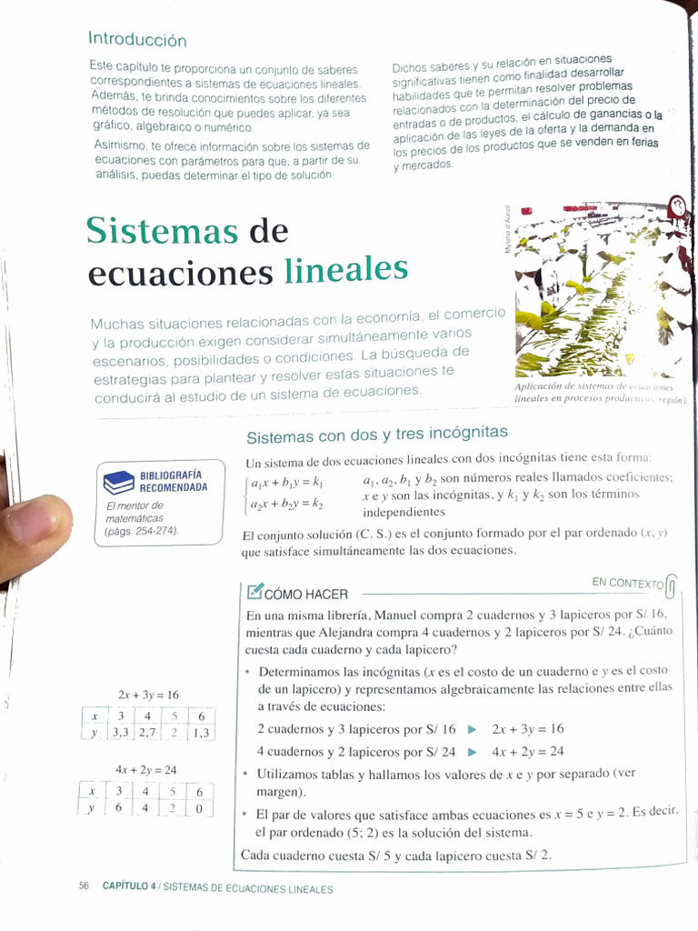 Sistema de Ecuaciones Lineales | PDF