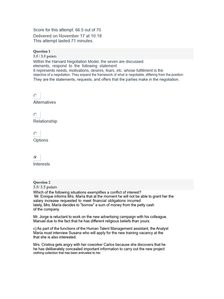 Midterm Exam - Week 4 International Negotiation | PDF | Negotiation | Workweek And Weekend