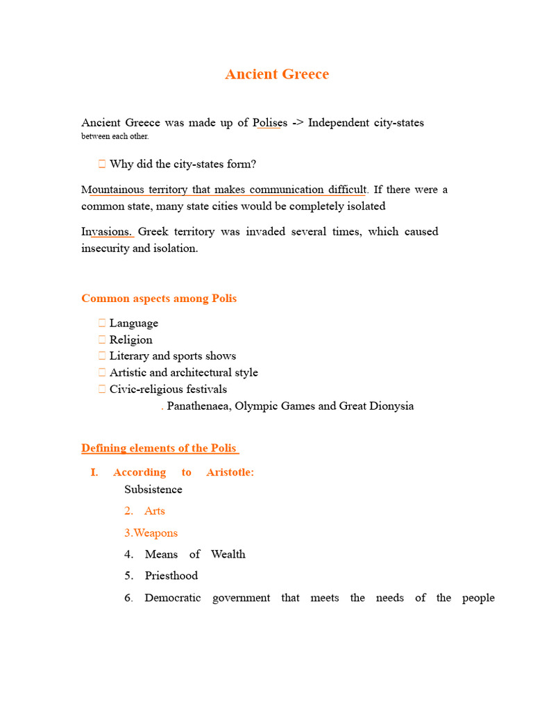 Overview of Ancient Greek City-States | PDF | Democracy | Political ...