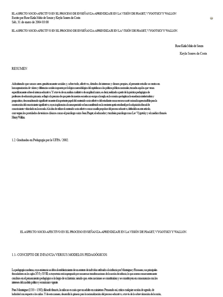 El Aspecto Socio-Afectivo en El Proceso Enseñanza-Aprendizaje Desde La ...