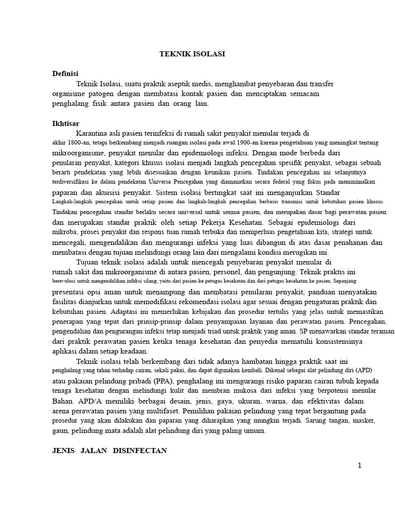 Teknik Isolasi | PDF