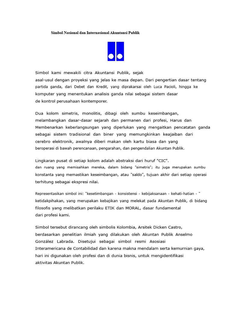 Simbol Akuntansi Publik | PDF