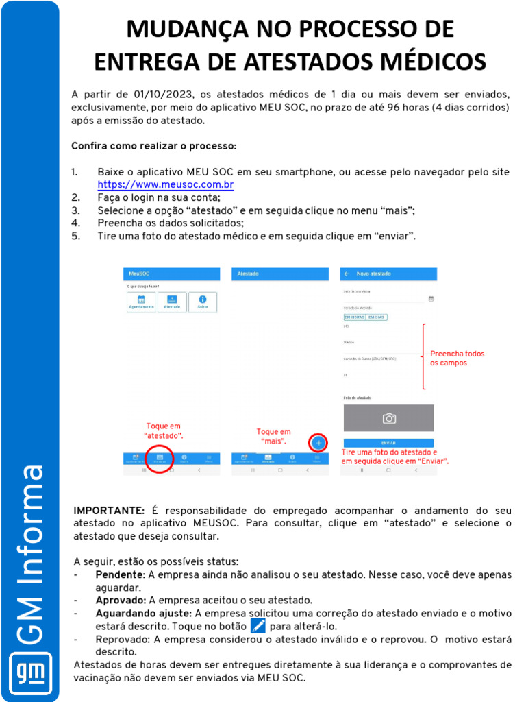 Entrega de Atestados pelo MEU SOC | PDF