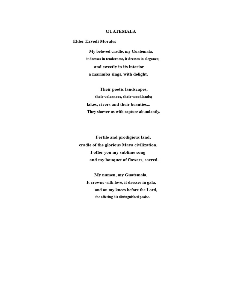 Ode to the Beauty of Guatemala | PDF