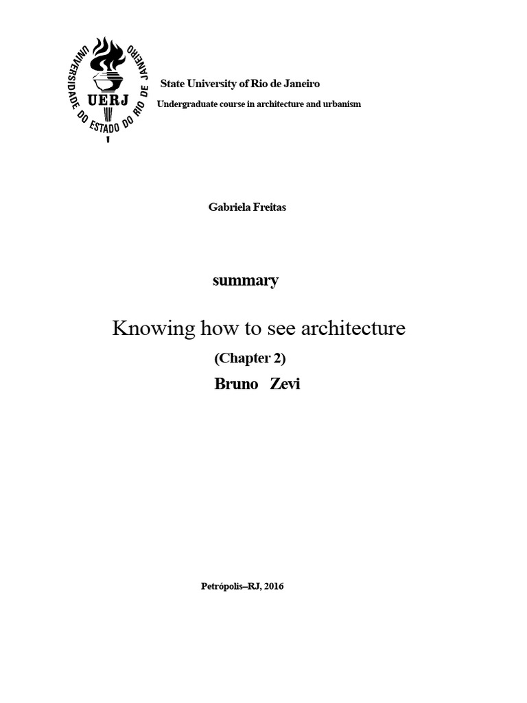 Knowing How To See Architecture | PDF | Dimension | Space