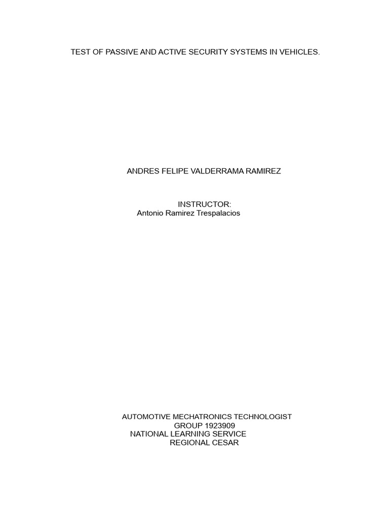Active vs Passive Vehicle Safety Systems | PDF | Anti Lock Braking ...