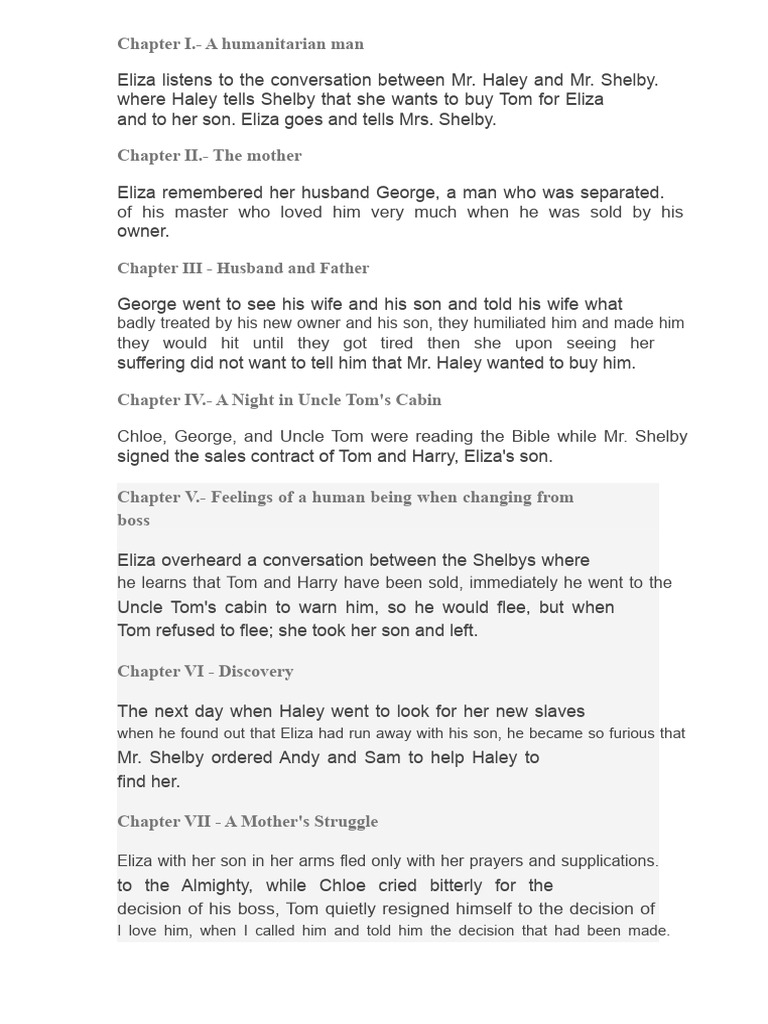 Chapters Uncle Tom's Cabin | PDF | Uncle Tom's Cabin