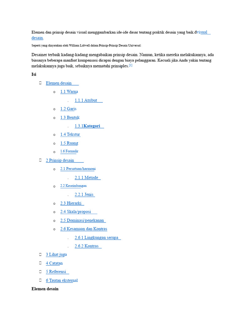 Elemen Dan Prinsip Desain Visual | PDF