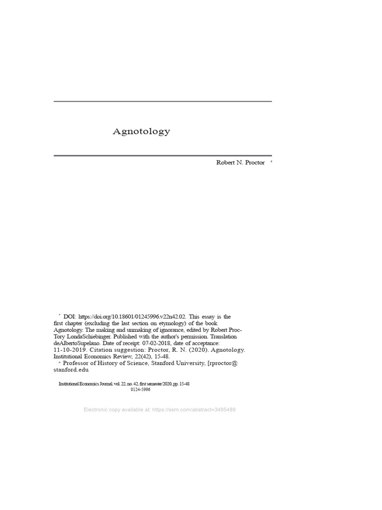 Understanding Agnotology: The Study of Ignorance | PDF | Smoking ...