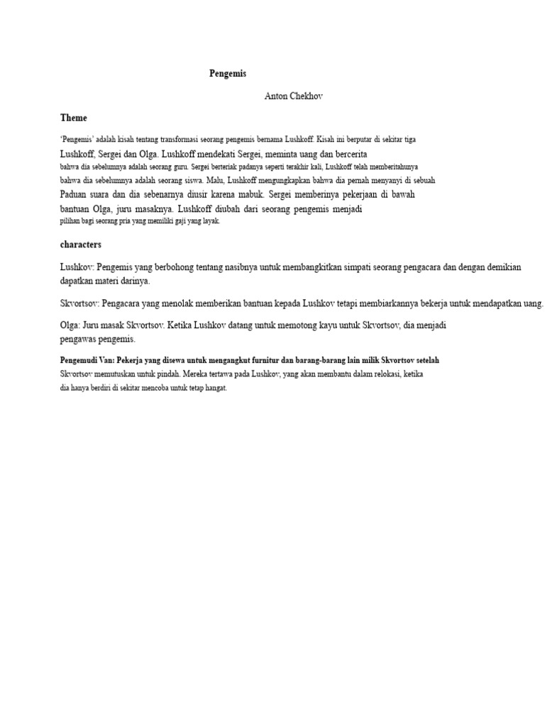 Pertanyaan Dan Jawaban Pengemis | PDF