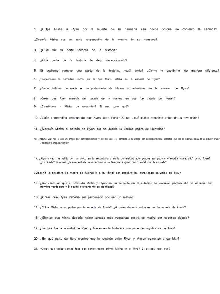 Preguntas de Discusión Sobre Punk-57 | PDF