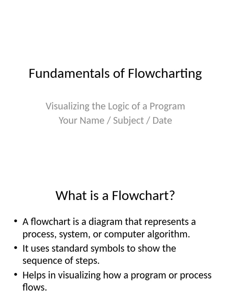 Fundamentals of Flowcharting | PDF
