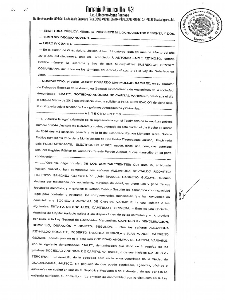 Poder Del Representante Balit | PDF