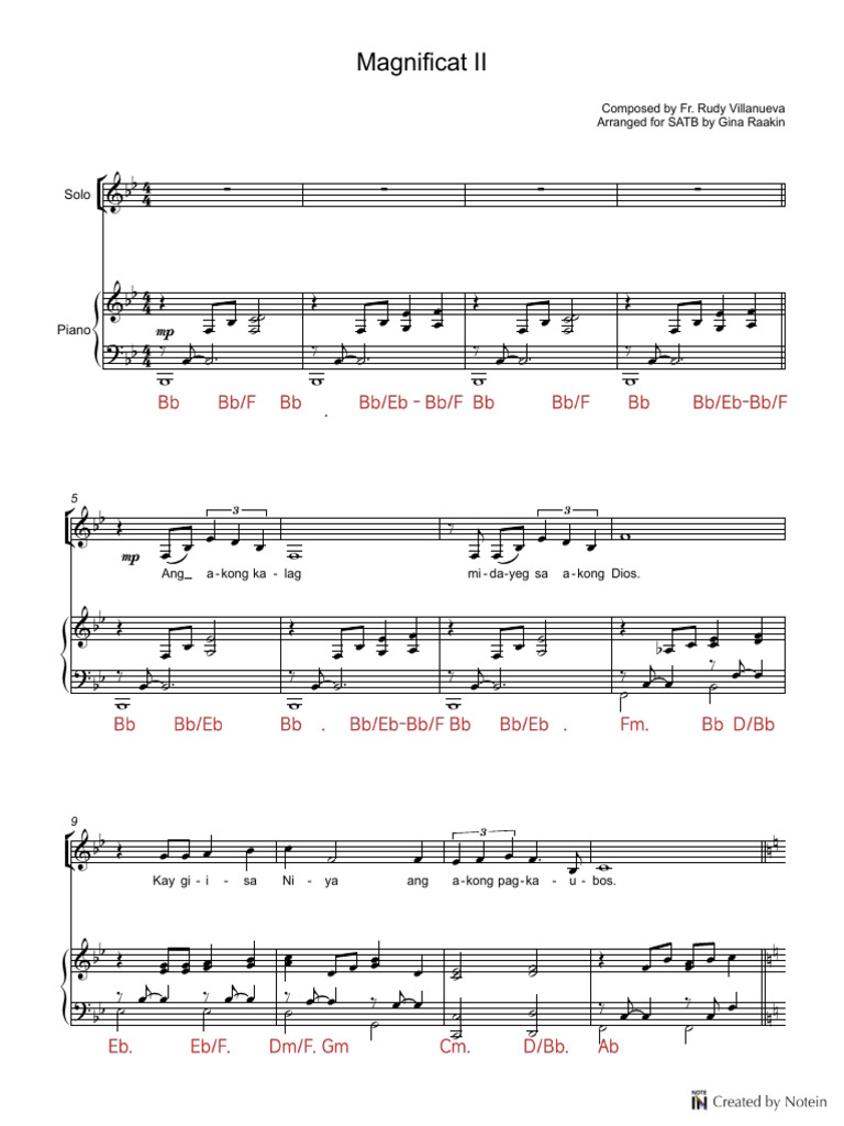 Magnificat (R. Villanueva) - Raakin Chrds | PDF