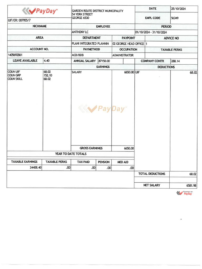 Payslips | PDF