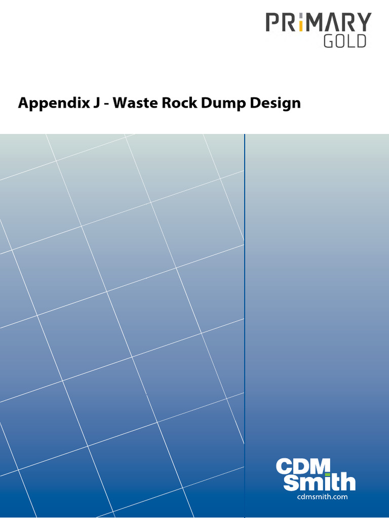 Appendix J Waste Rock Dump Design | PDF | Mining | Earth Sciences