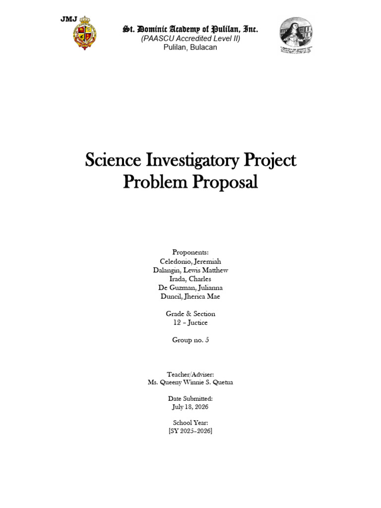 SIP Problem Proposal Format | PDF | Recycling | Agriculture