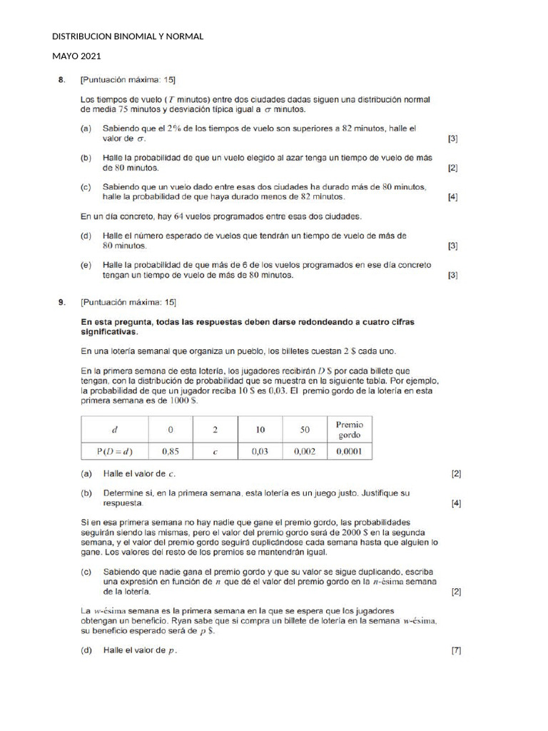 Distribucion Binomial y Normal | PDF