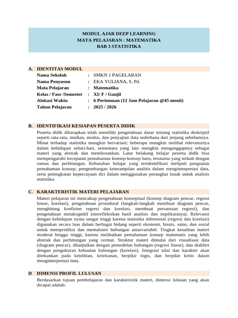 Modul Bab 3 Statistika | PDF